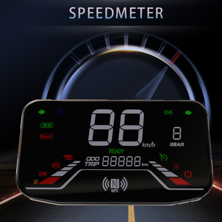 colorful LED display NFC speedmeter for electric scooter/mopeds ...